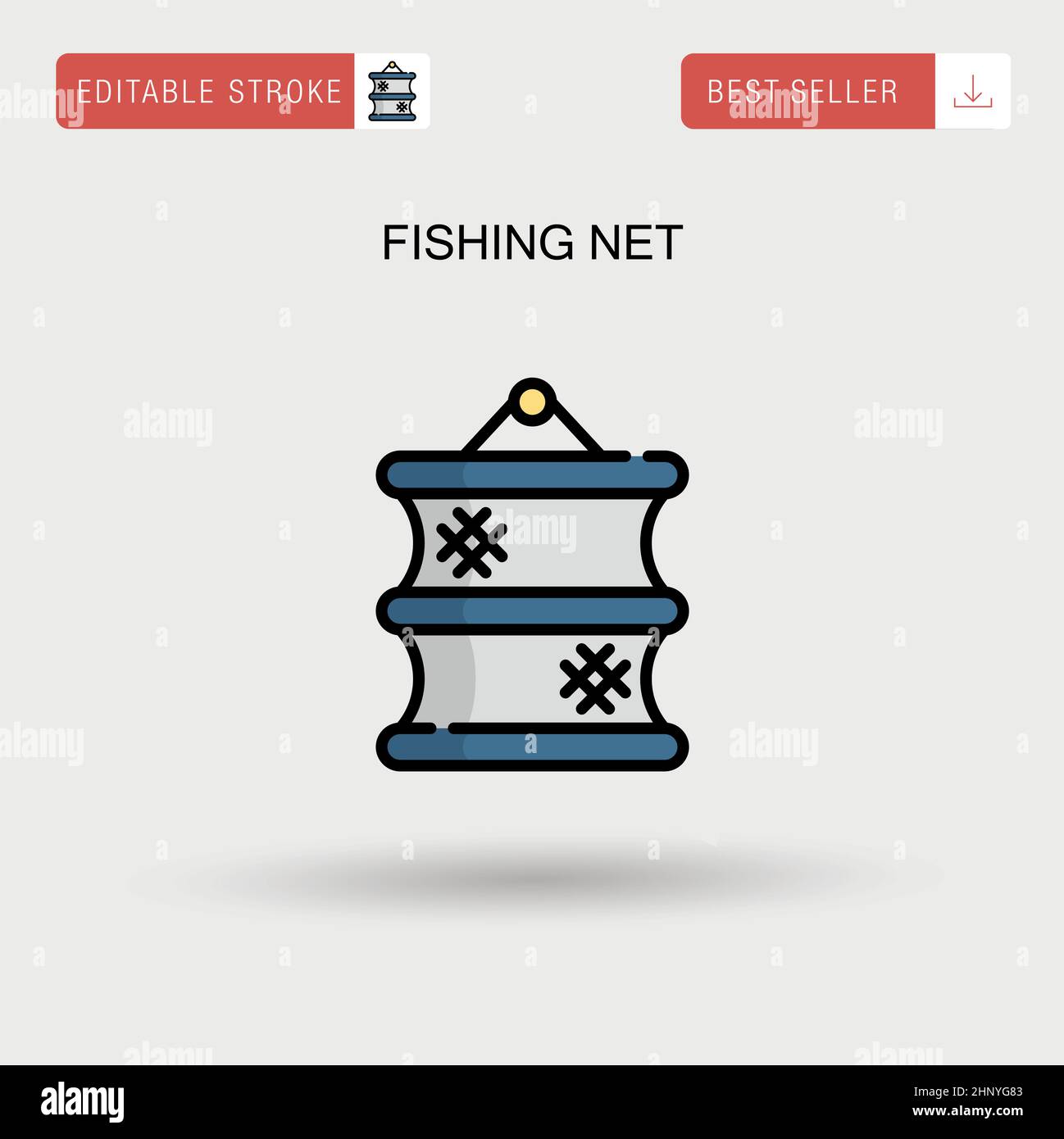 Fishing net Simple vector icon Stock Vector Image & Art - Alamy