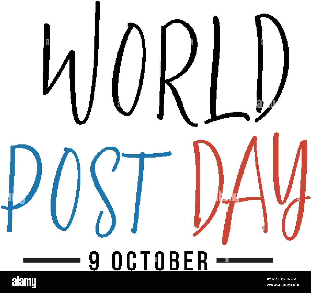 World Post Day on 9 October banner illustration Stock Vector Image ...