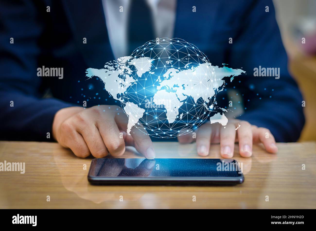 Global communications map hi-res stock photography and images - Alamy