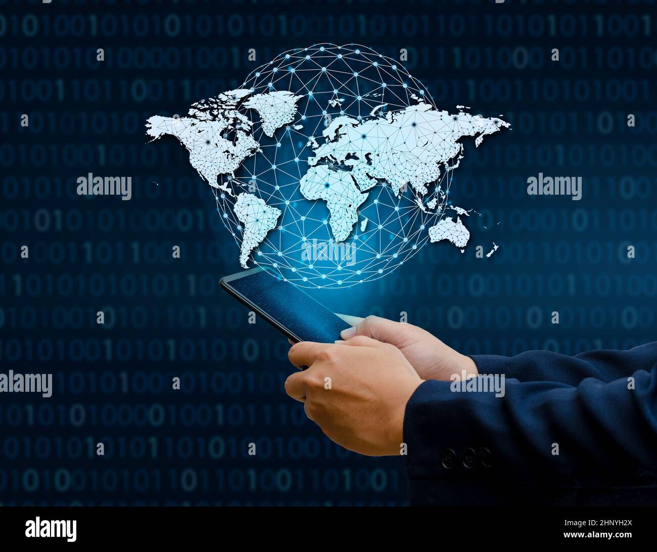 Global communications map hi-res stock photography and images - Alamy