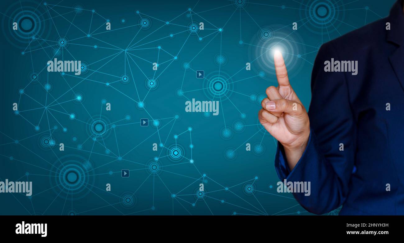 Human icons connected hi-res stock photography and images - Alamy