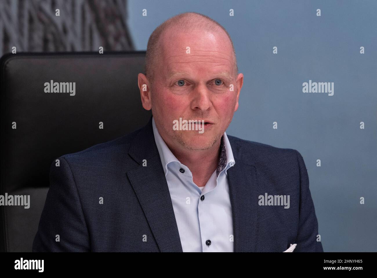 New York, NY - February 17, 2022: Mastercard CEO Michael Miebach ...