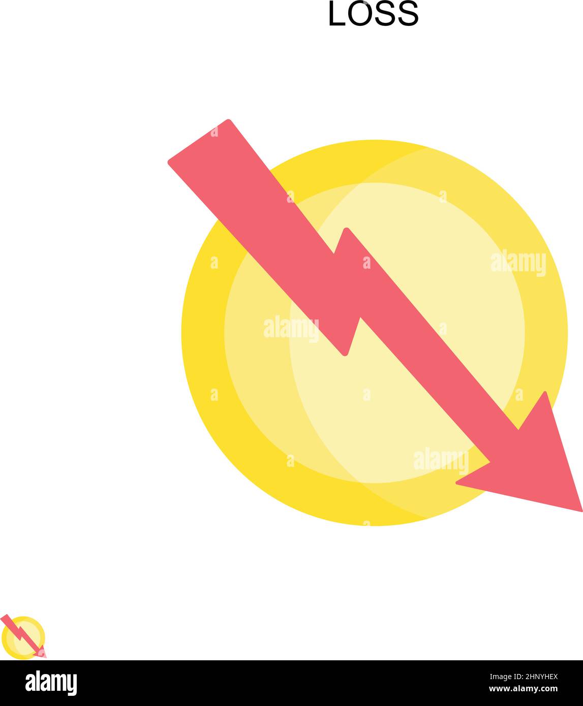 Loss Simple vector icon. Illustration symbol design template for web ...