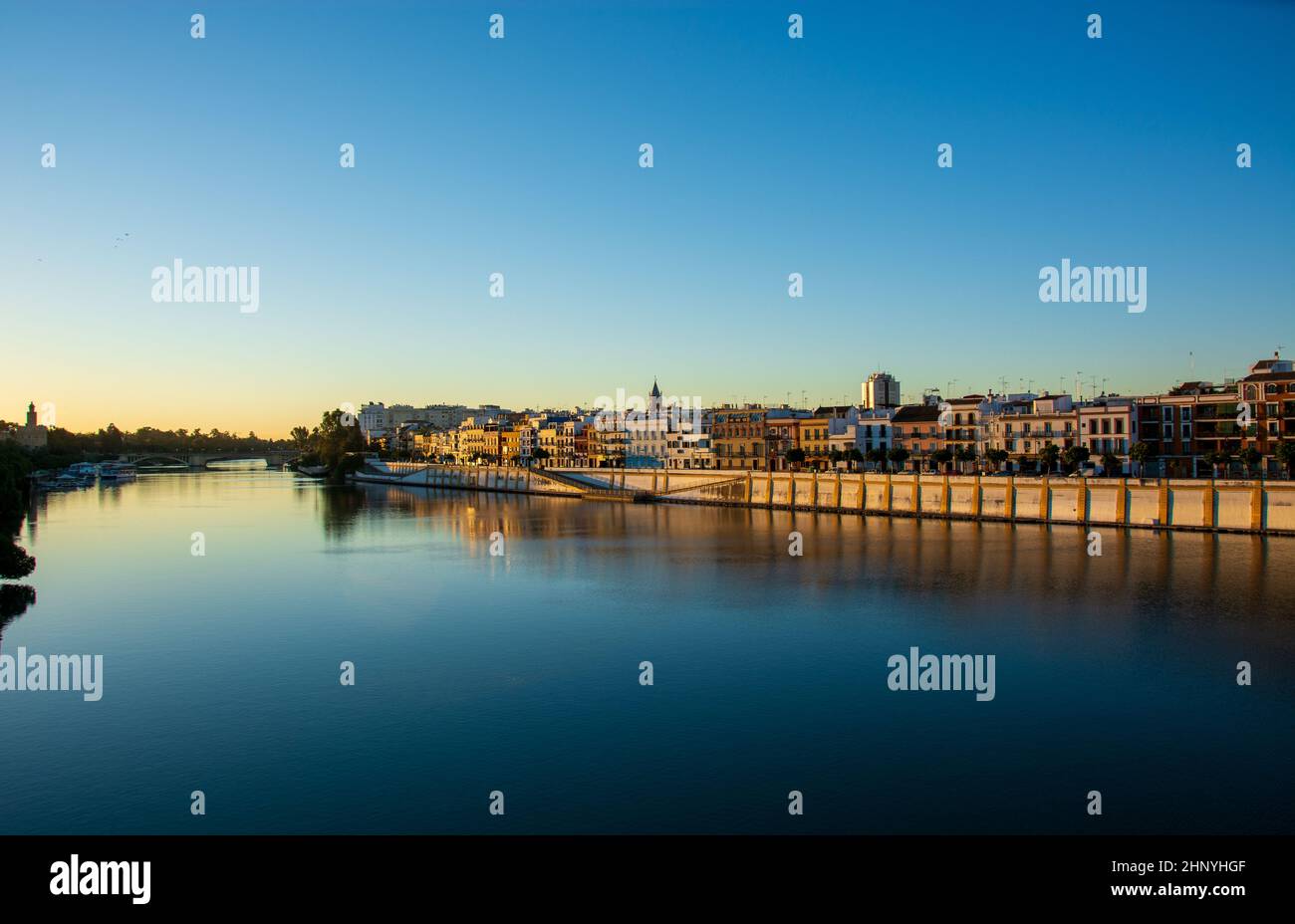 the beautiful old neighborhood of Triana in Sevilla Spain Stock Photo ...