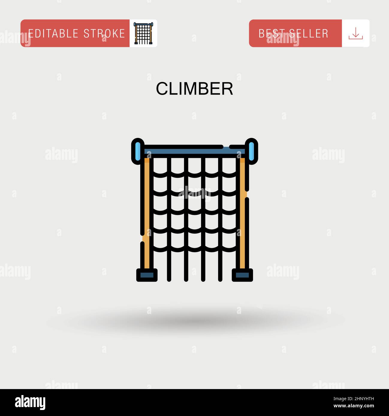 Rock climbing sunset view Stock Vector Images - Alamy