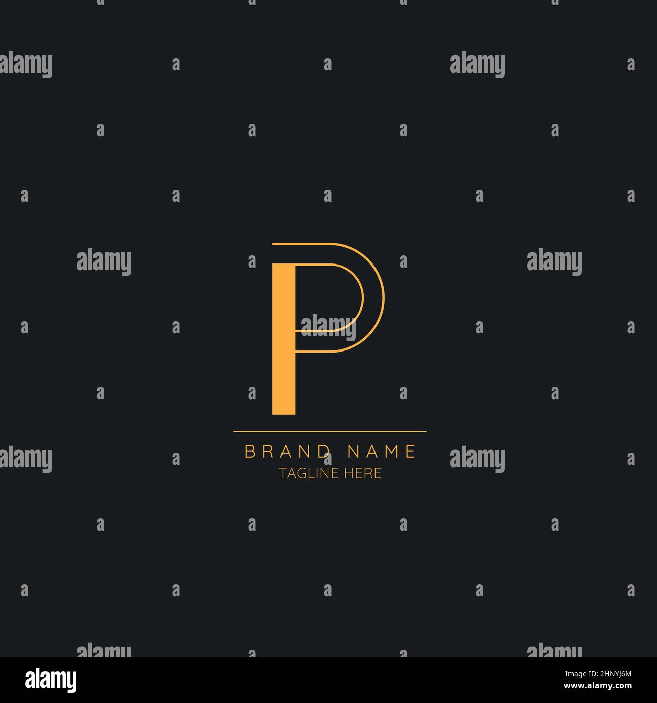 Modern and creative P logo design, Minimal Luxury initial based vector ...