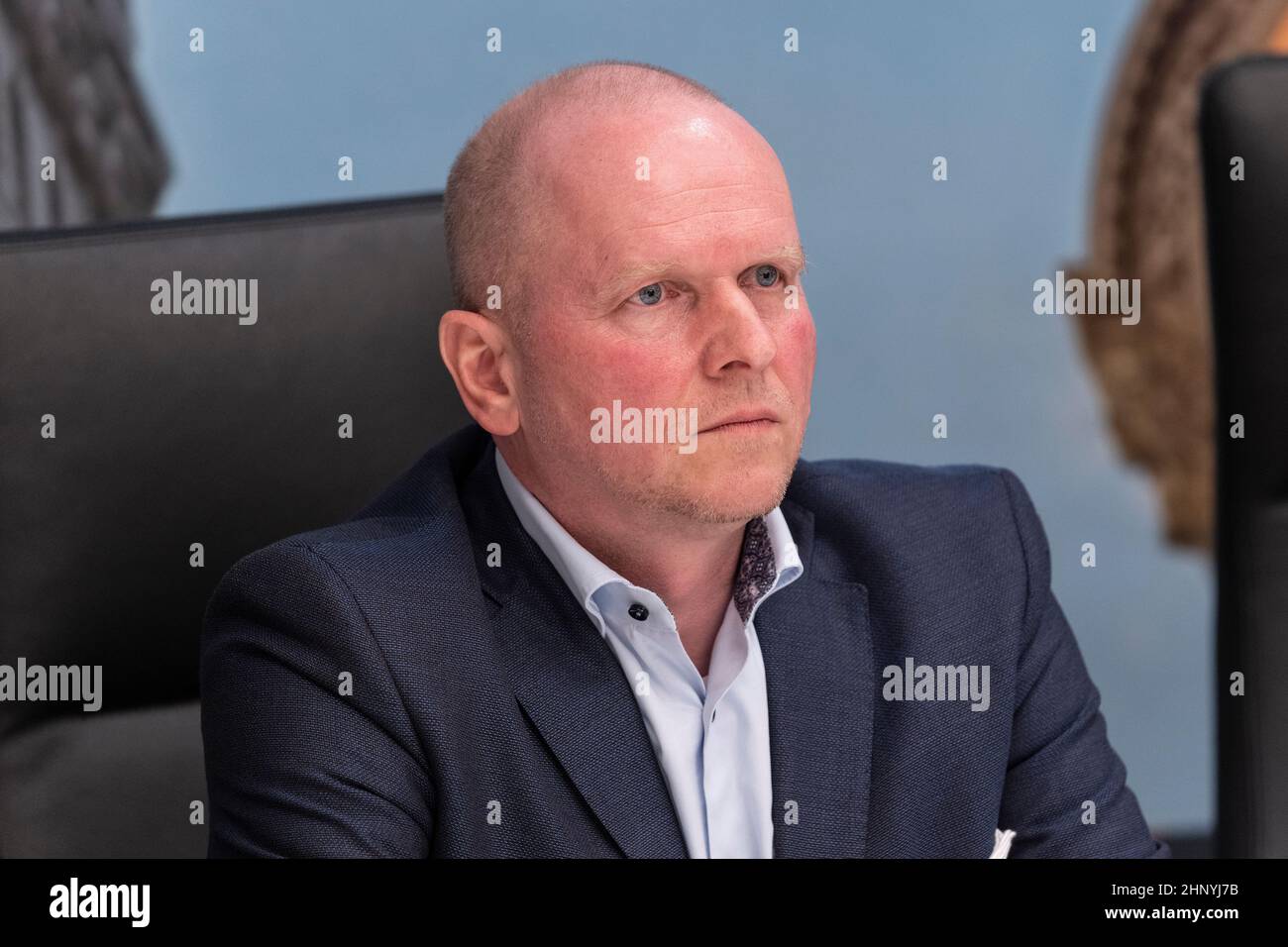 New York, NY - February 17, 2022: Mastercard CEO Michael Miebach ...