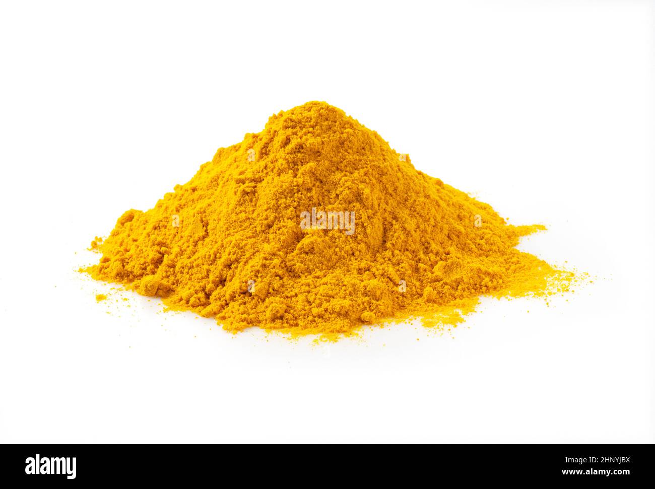 Dry turmeric powder on a white background. Curcuma domestica powder ...