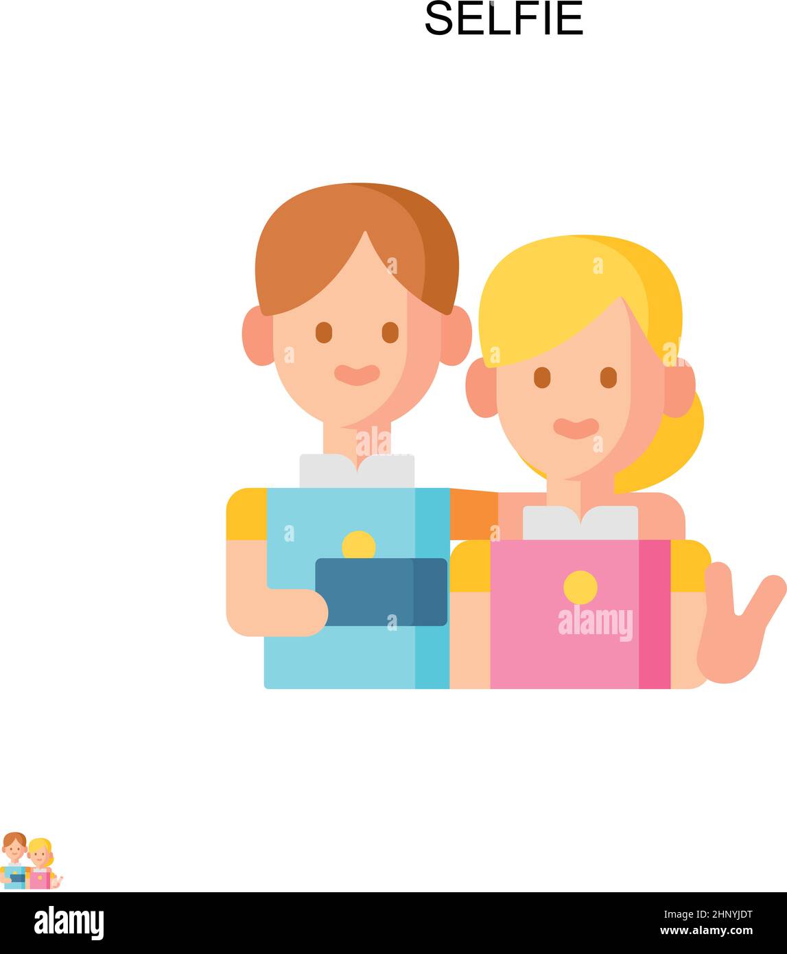 Self portrait with model Stock Vector Images - Alamy