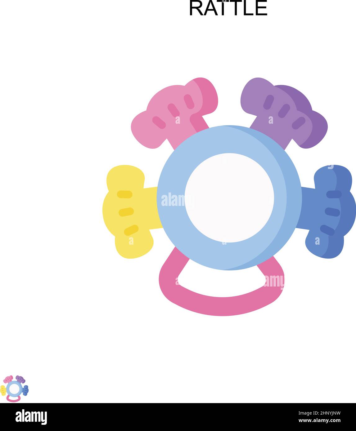 Rattle Simple vector icon. Illustration symbol design template for web ...