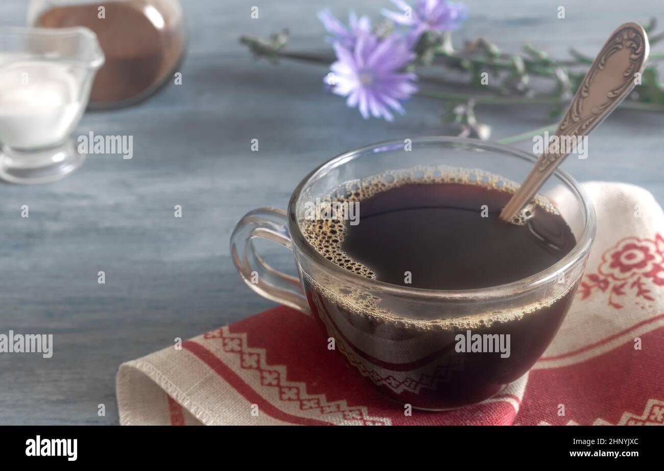Alternative coffee substitute: a hot decaffeinated drink made from ...