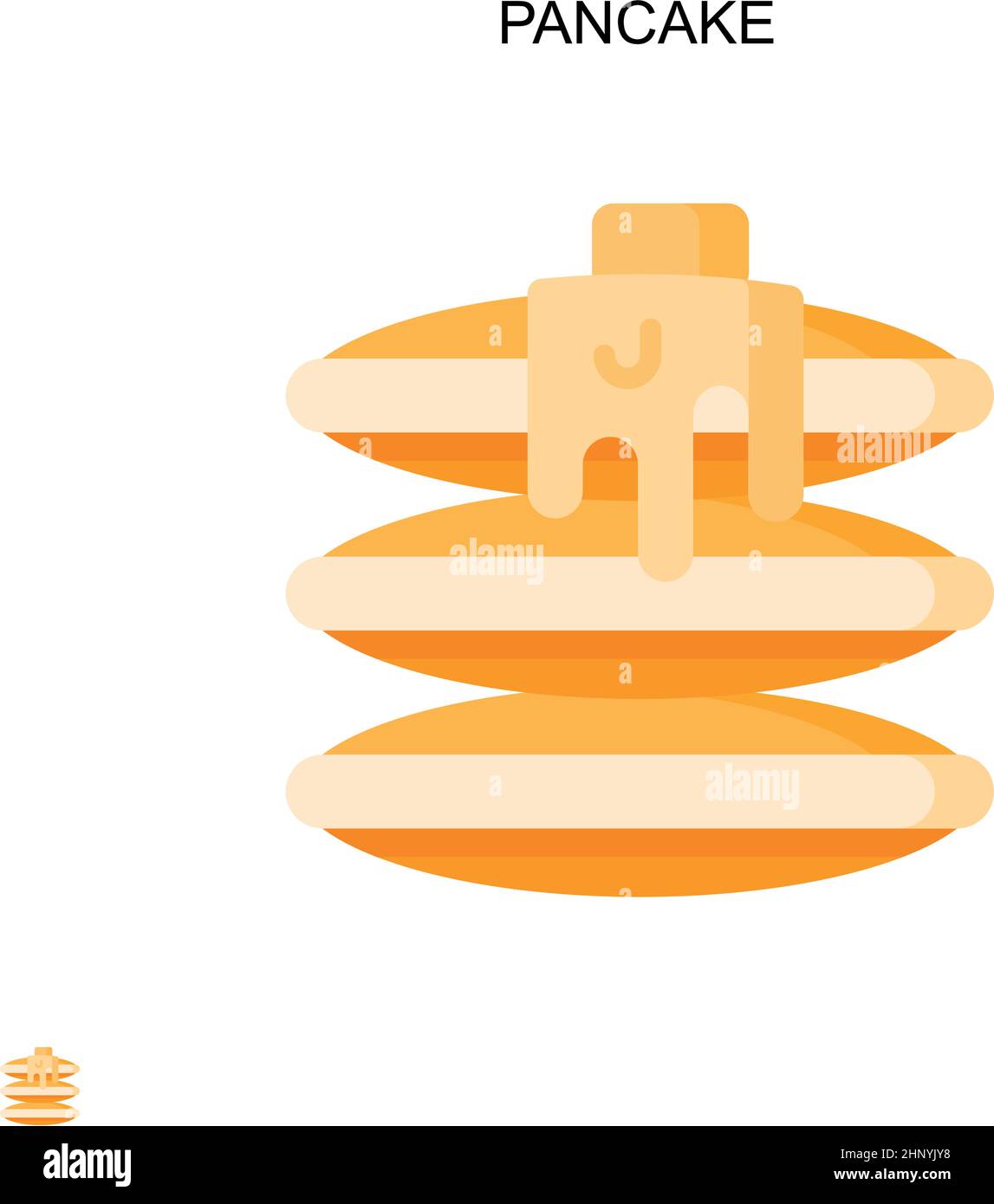 Pancake Simple vector icon. Illustration symbol design template for web ...