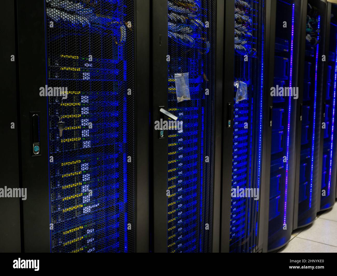 Server Room Data Center Backup Mining Hosting Mainframe Farm And Computer Rack With Storage