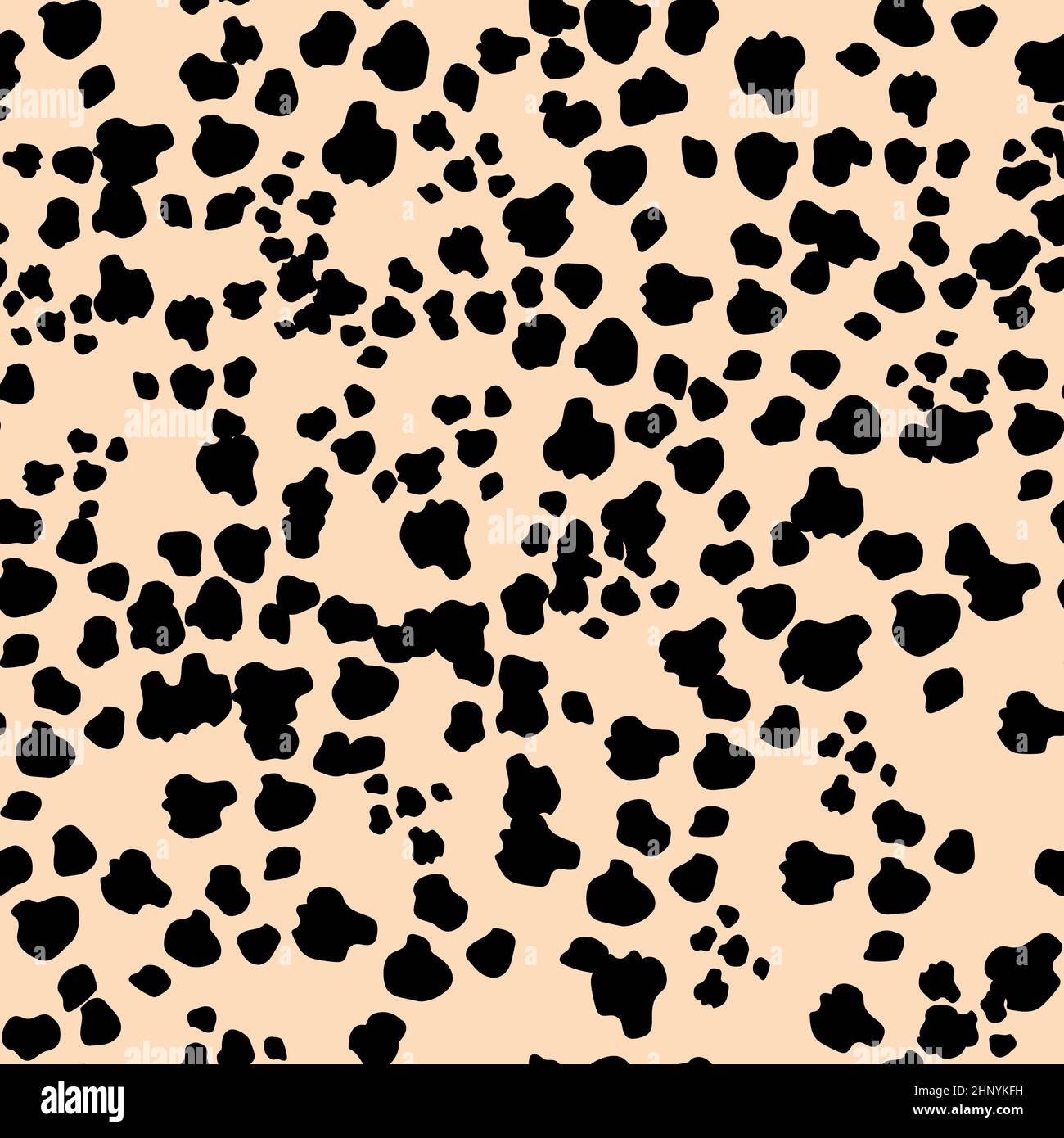 Random bovine or cow spots hand drawn design.Seamless pattern dalmatian ...