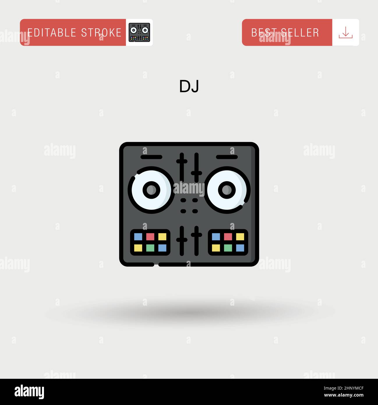 Headphones dj professional mixer Stock Vector Images - Alamy