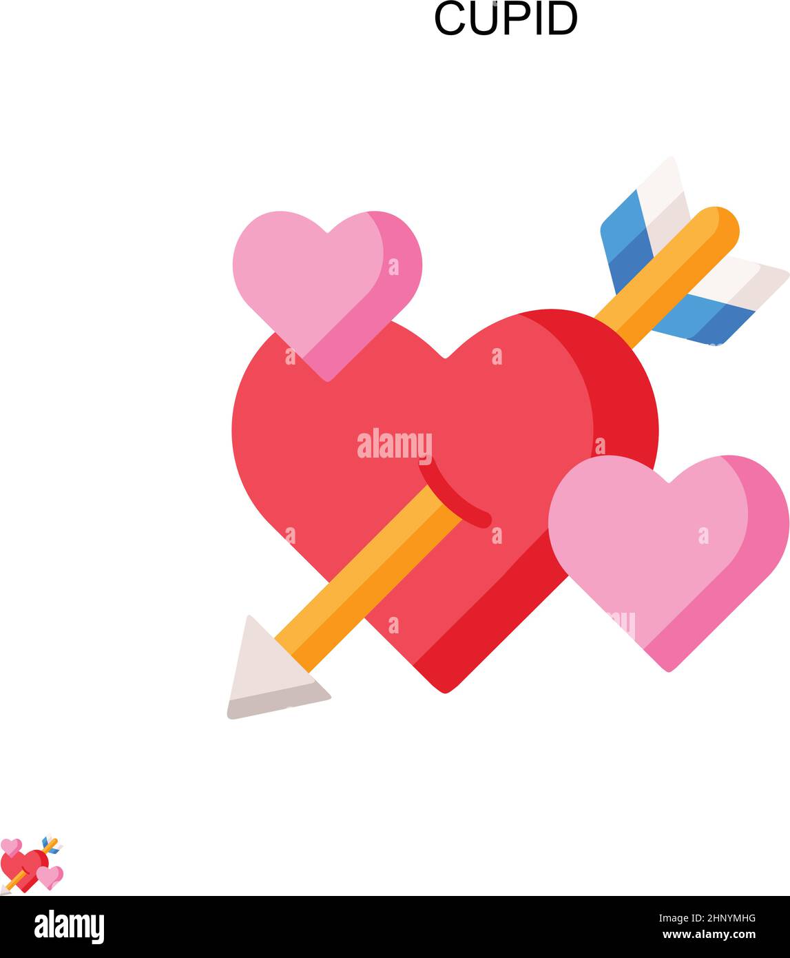 Cupid Simple vector icon. Illustration symbol design template for web ...