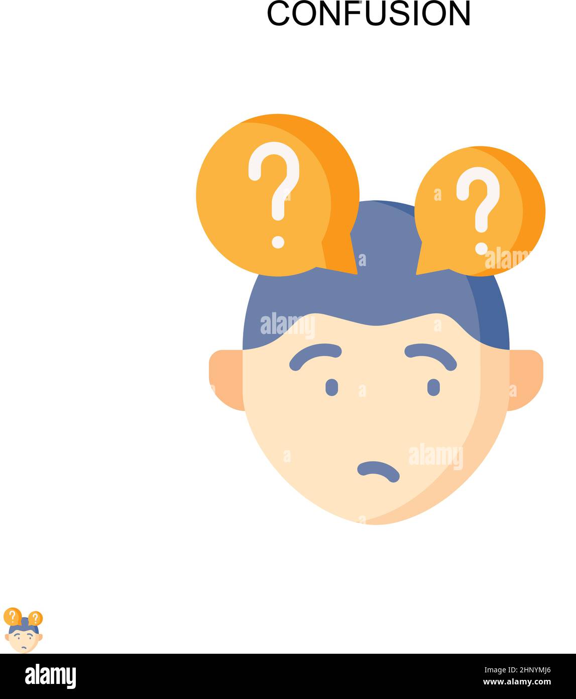 Confusion Simple vector icon. Illustration symbol design template for ...