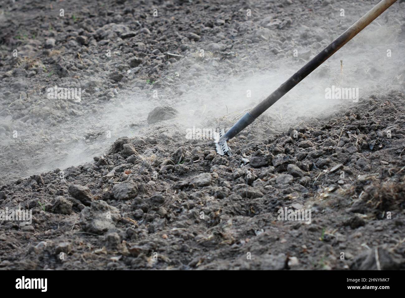Air pollution by dust clouds during agriculture Stock Photo - Alamy