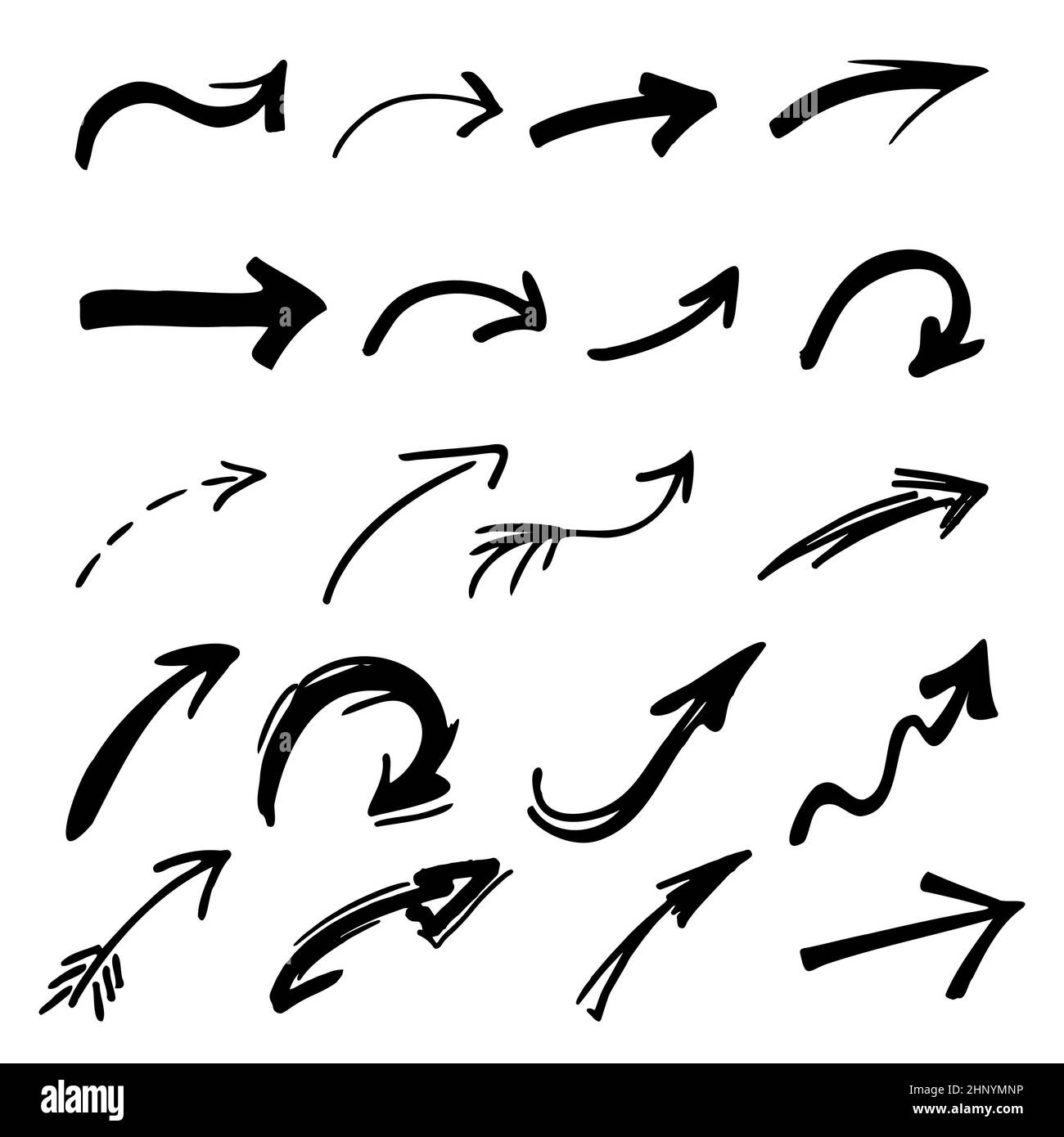 Large assembly of different arrows, many sizes of symbols ...