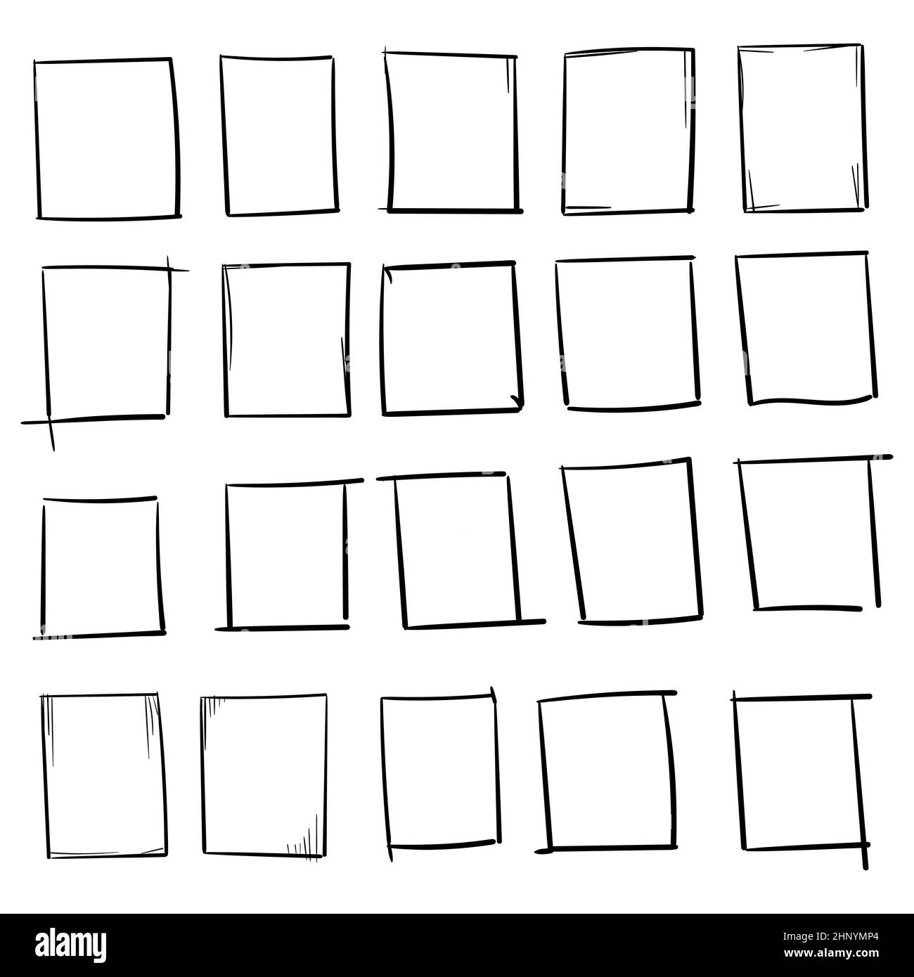 Set of 20 pieces different rectangles Stock Photo - Alamy