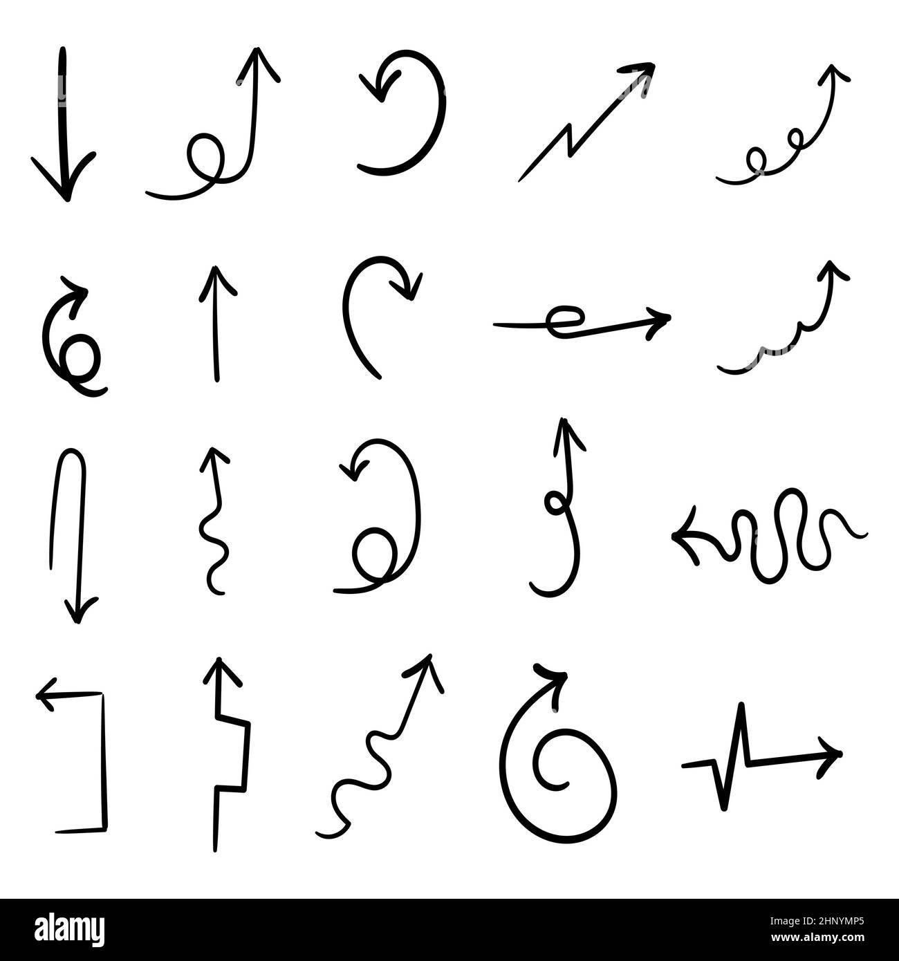 Large assembly of different arrows, many sizes of symbols ...