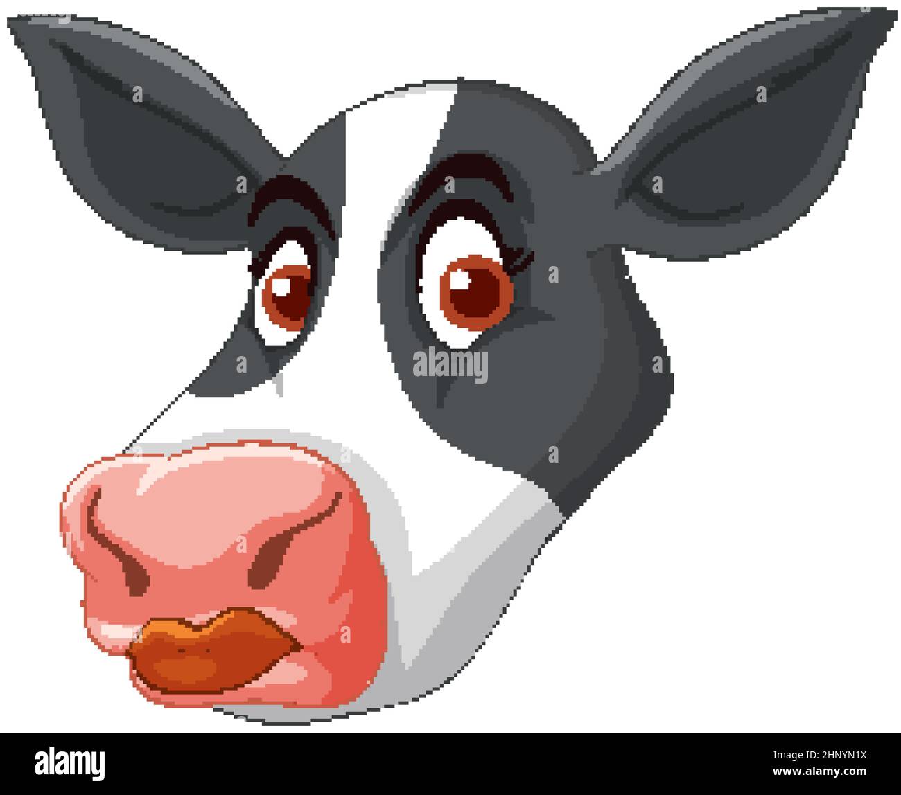 Head of milk cow in cartoon style illustration Stock Vector Image & Art ...