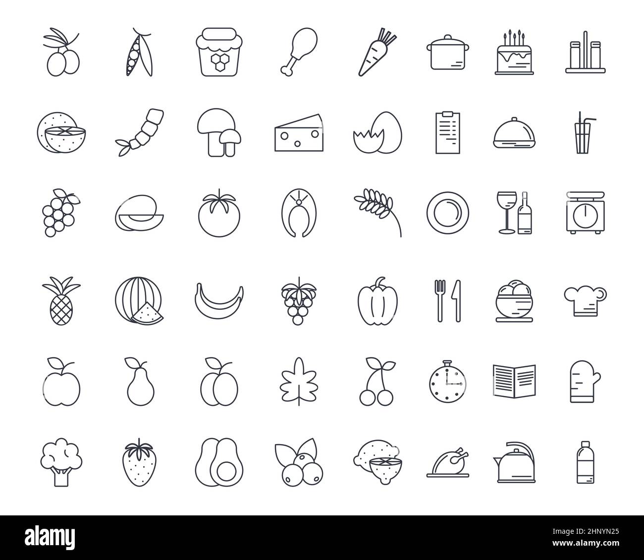 Food and cook icons set Stock Vector Image & Art - Alamy