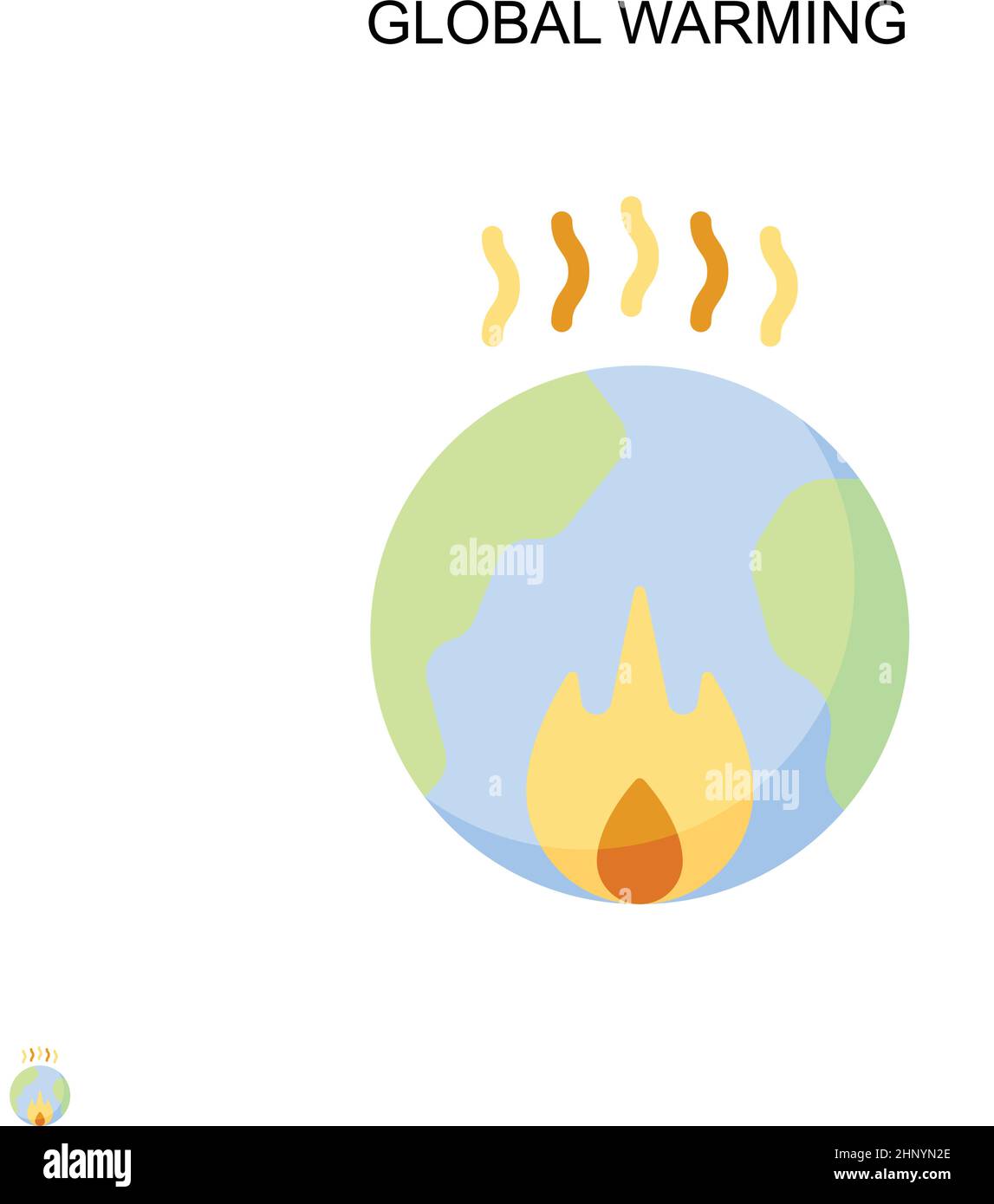 Global warming Simple vector icon. Illustration symbol design template ...
