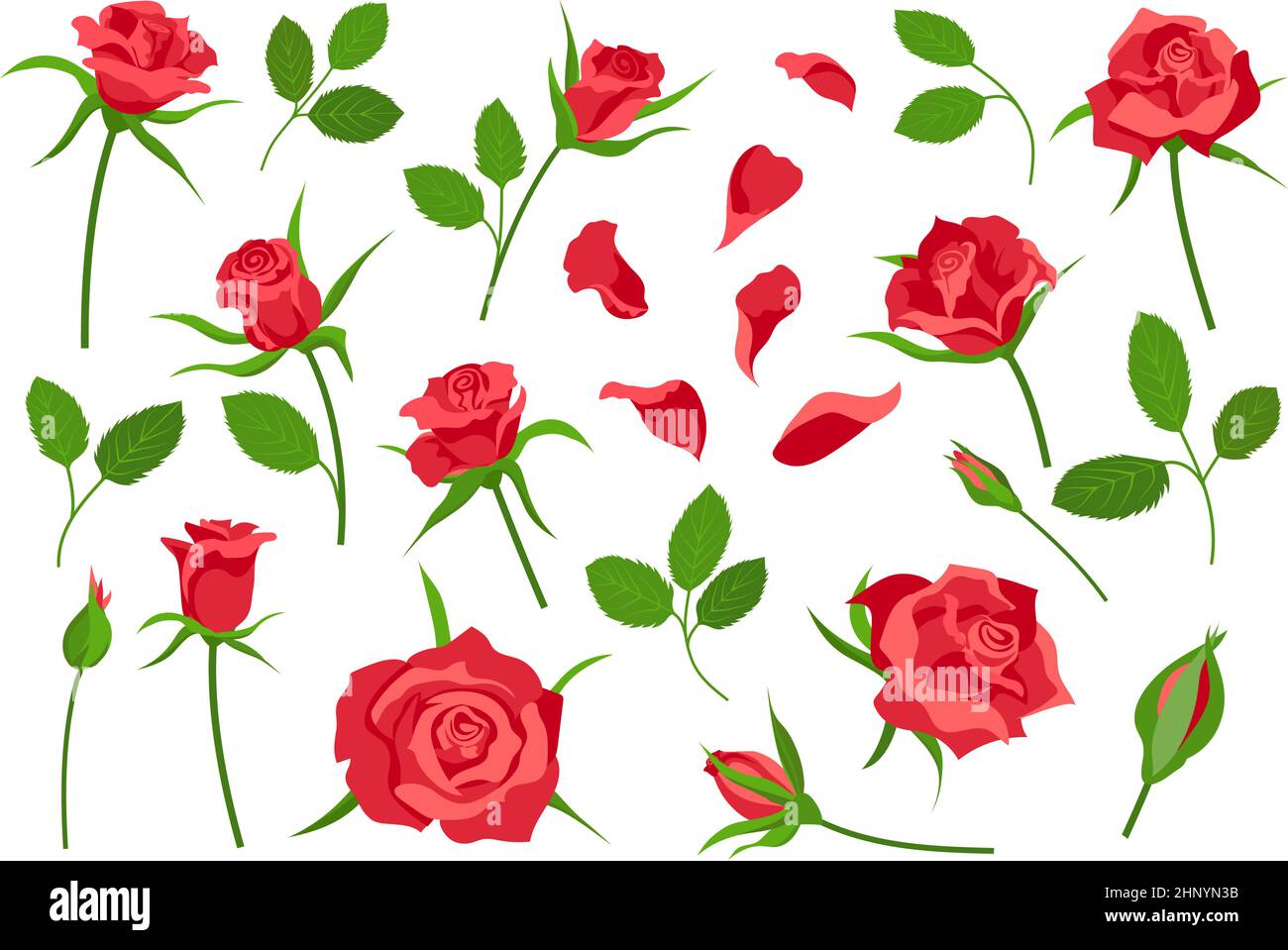 Cute Cartoon Roses