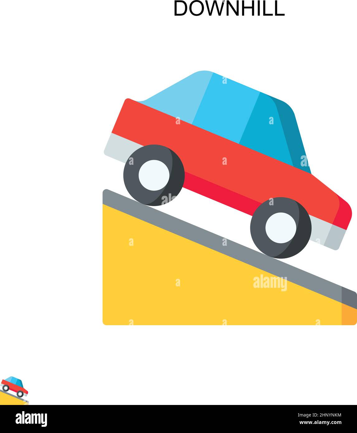 Downhill Simple vector icon. Illustration symbol design template for web mobile UI element Stock ...