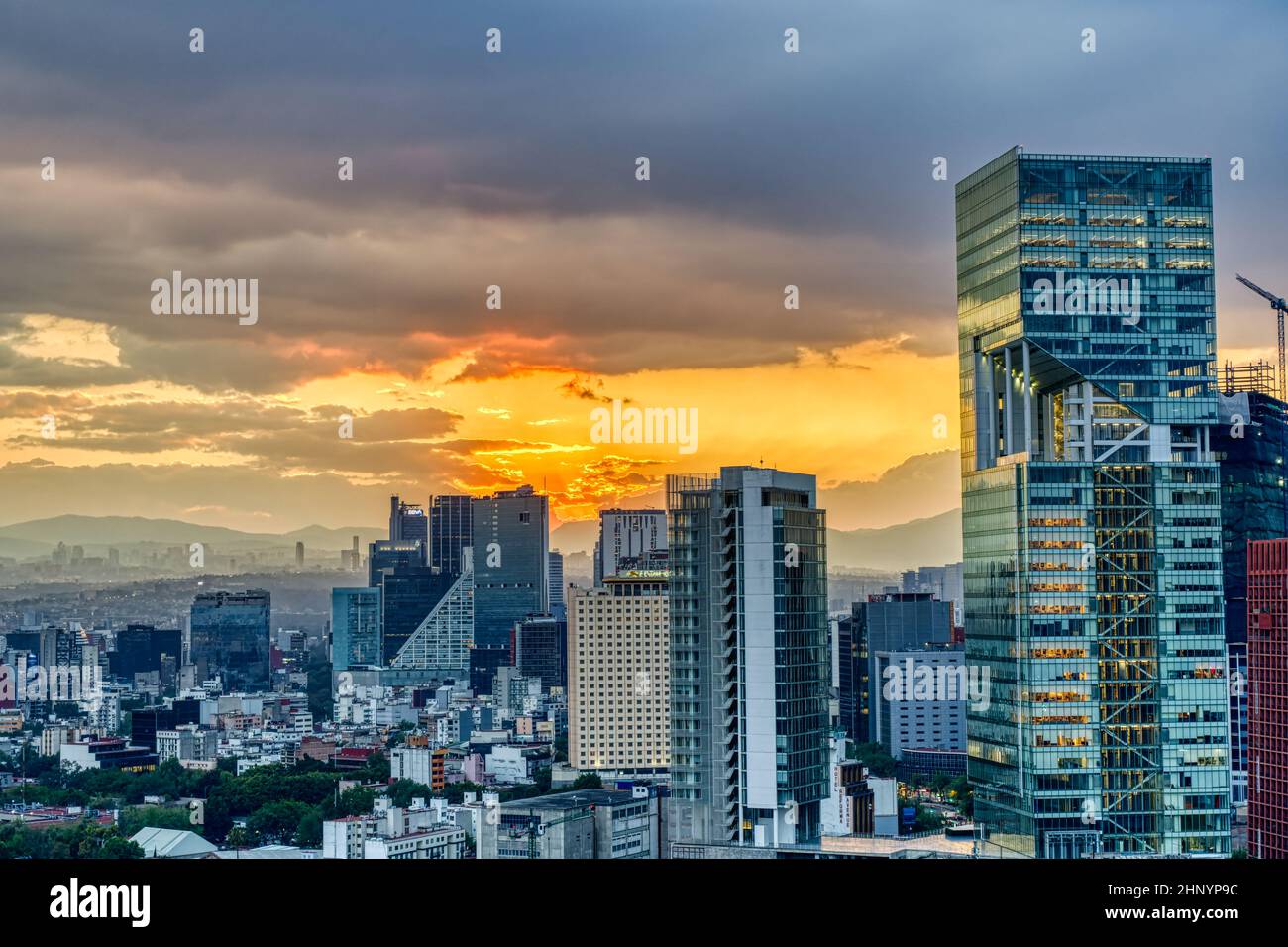 Mexico City, panoramic view Stock Photo - Alamy