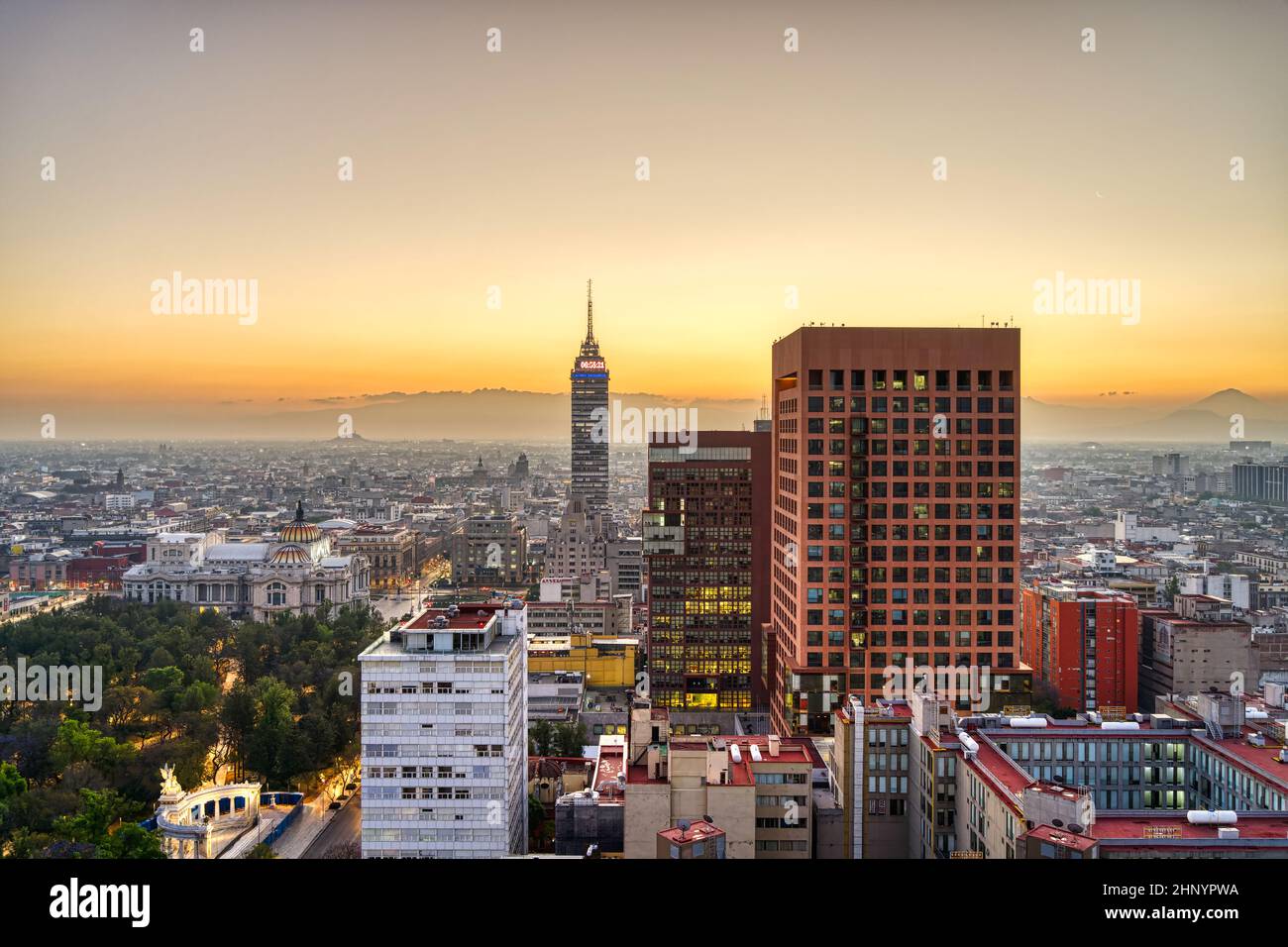 Mexico City, panoramic view Stock Photo - Alamy