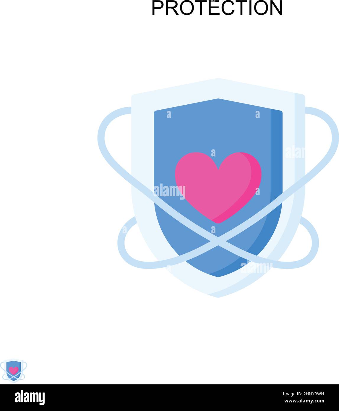 Protection Simple vector icon. Illustration symbol design template for ...