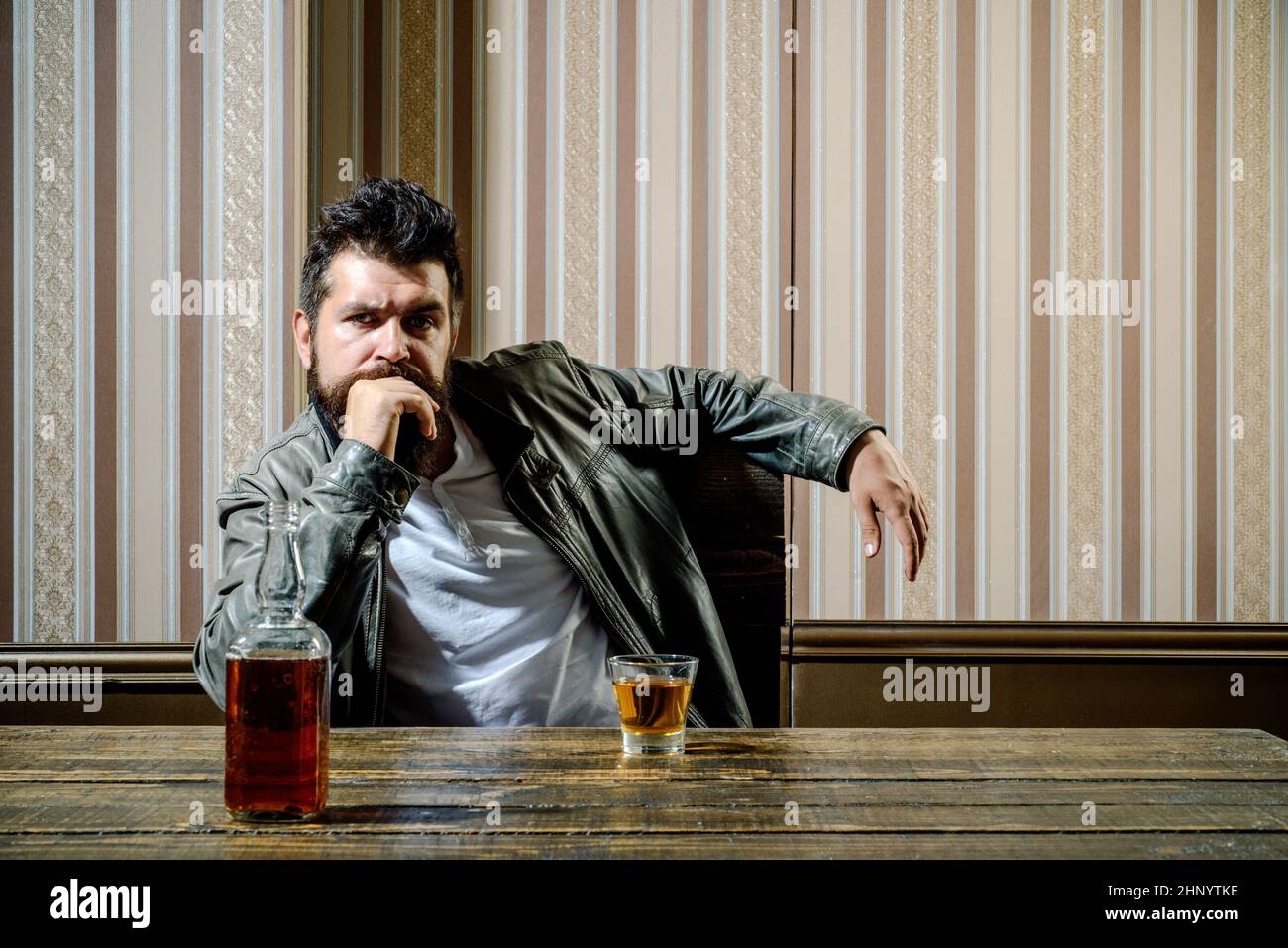 Man alcohol abuse. Drunk man in alcoholism problem, alcohol abuse and ...