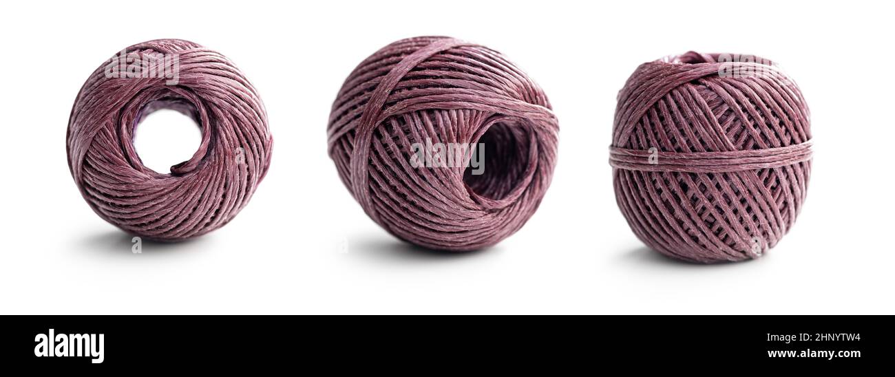 Ball of string isolated on white background Stock Photo - Alamy