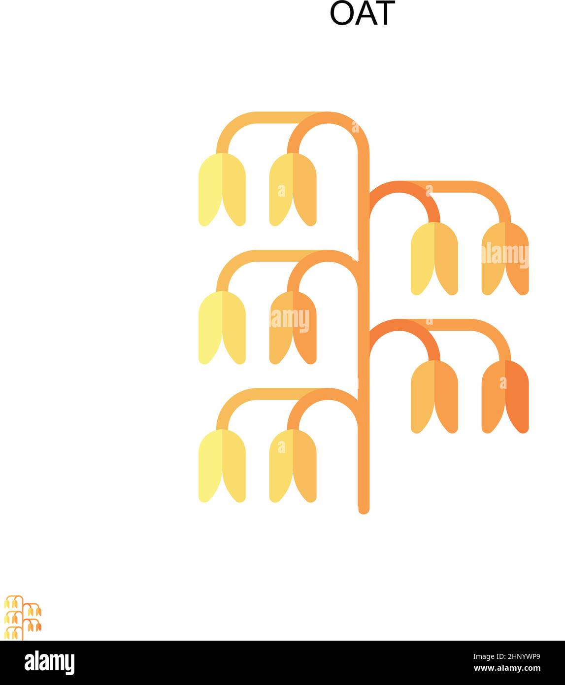 Oat Simple vector icon. Illustration symbol design template for web ...