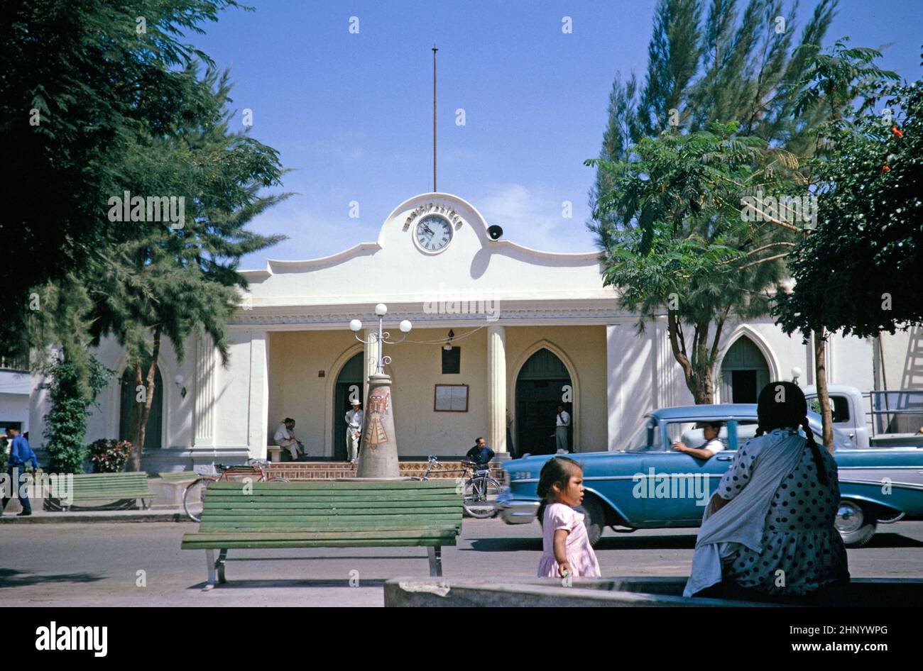 Town hall and museum, Plaza de Armas, Nazca, Peru, South America c 1962 ...
