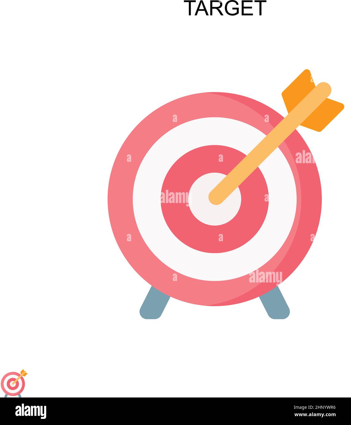 Target Simple vector icon. Illustration symbol design template for web ...