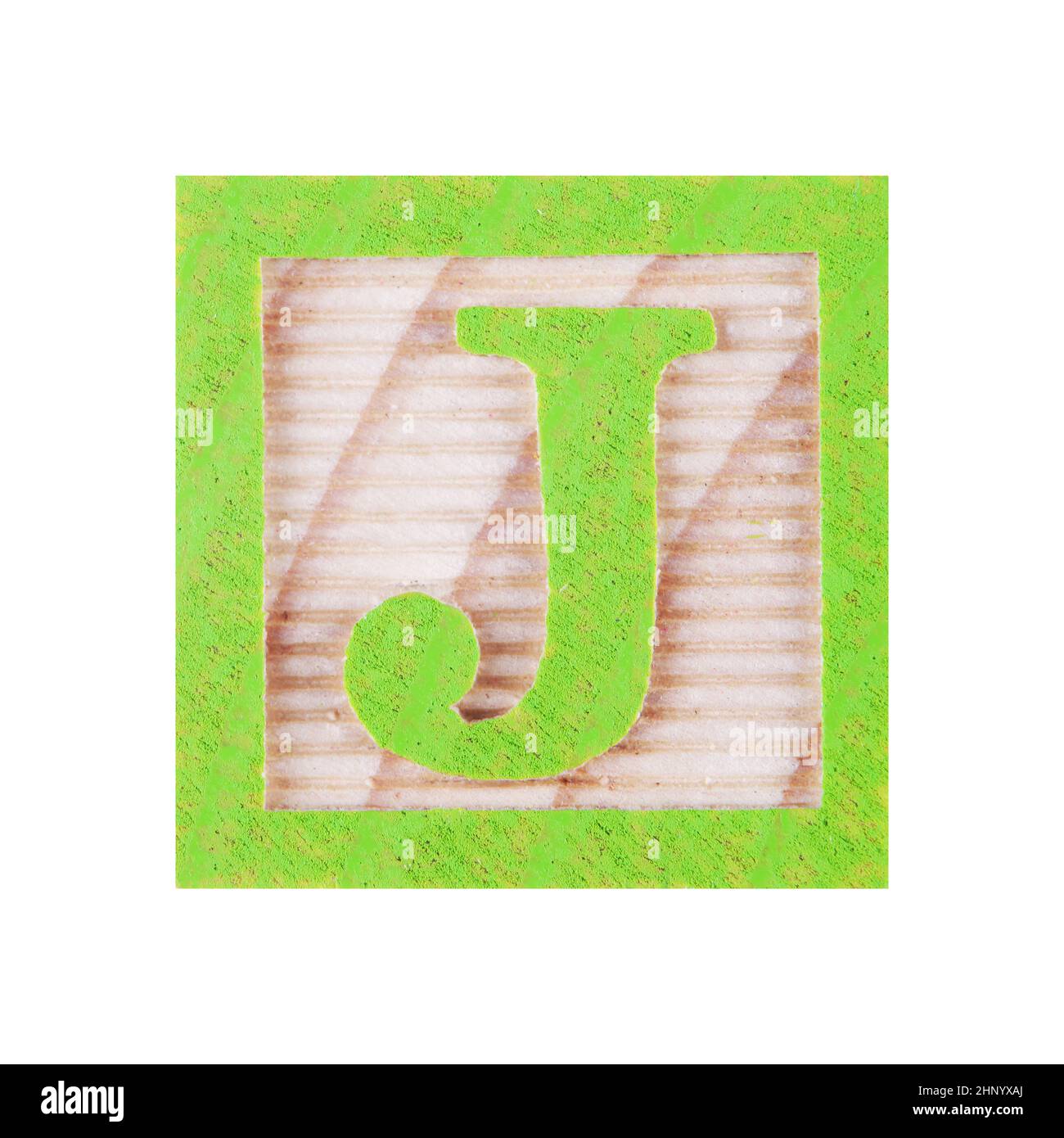 A Letter J childs wood block on white with clipping path Stock Photo ...