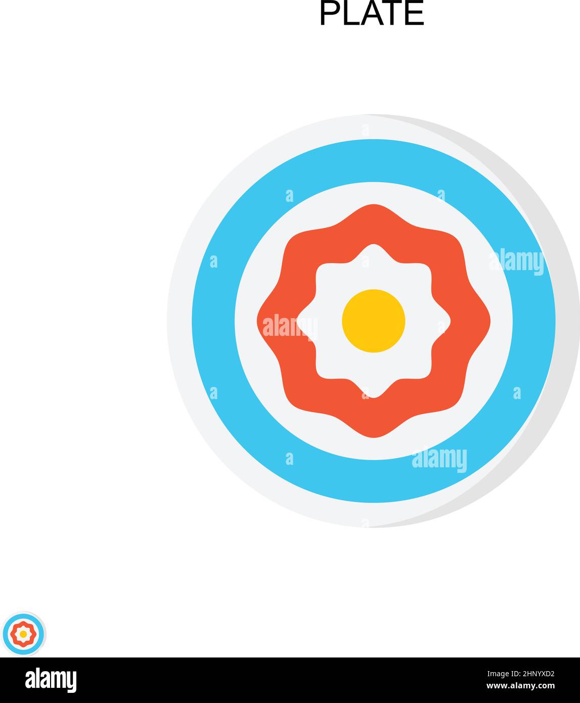 Plate Simple vector icon. Illustration symbol design template for web ...