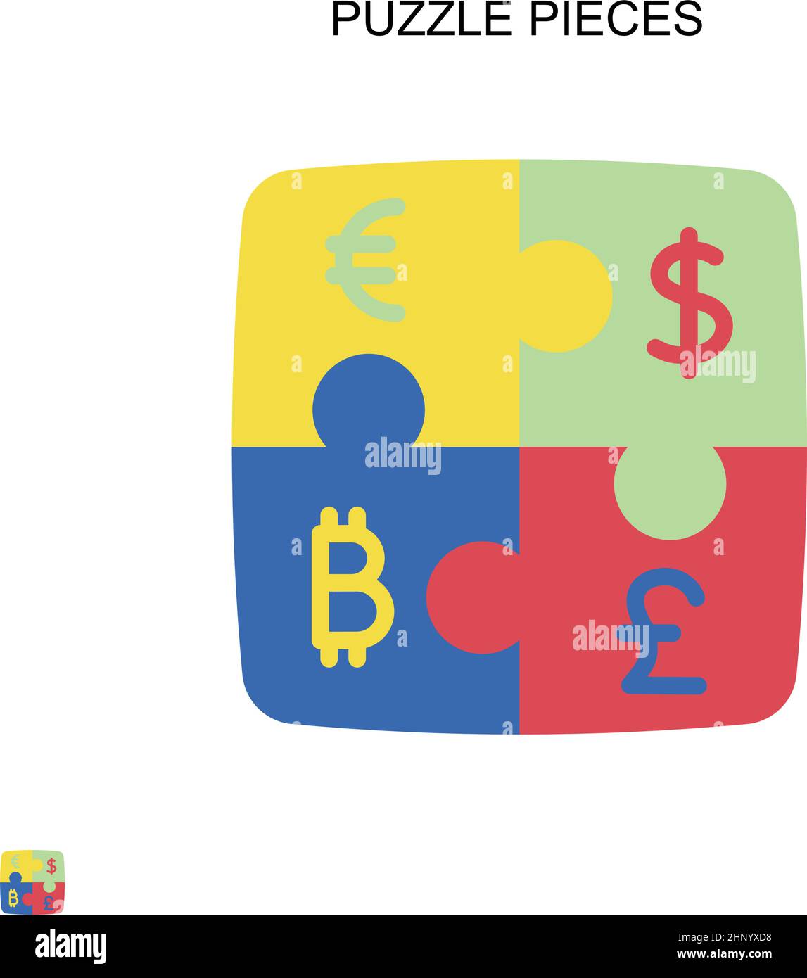 Puzzle pieces icon icon vector hi-res stock photography and images - Alamy