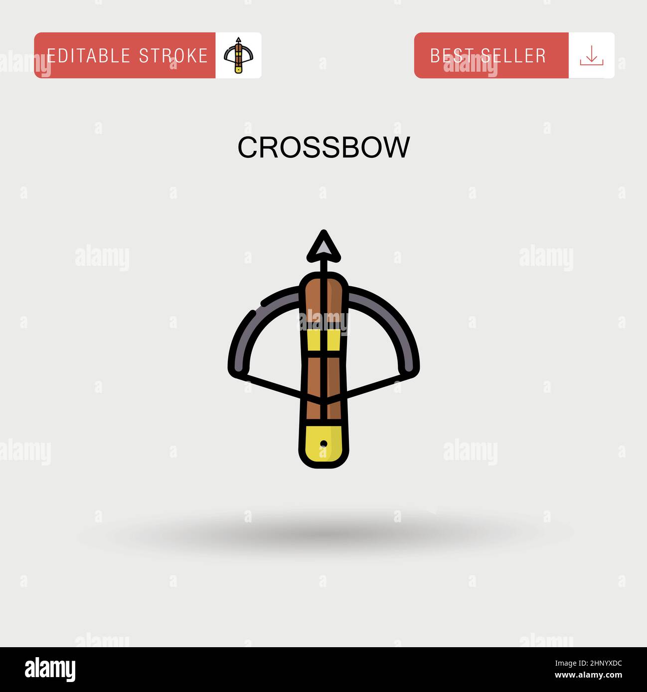 Crossbow Simple vector icon Stock Vector Image & Art - Alamy