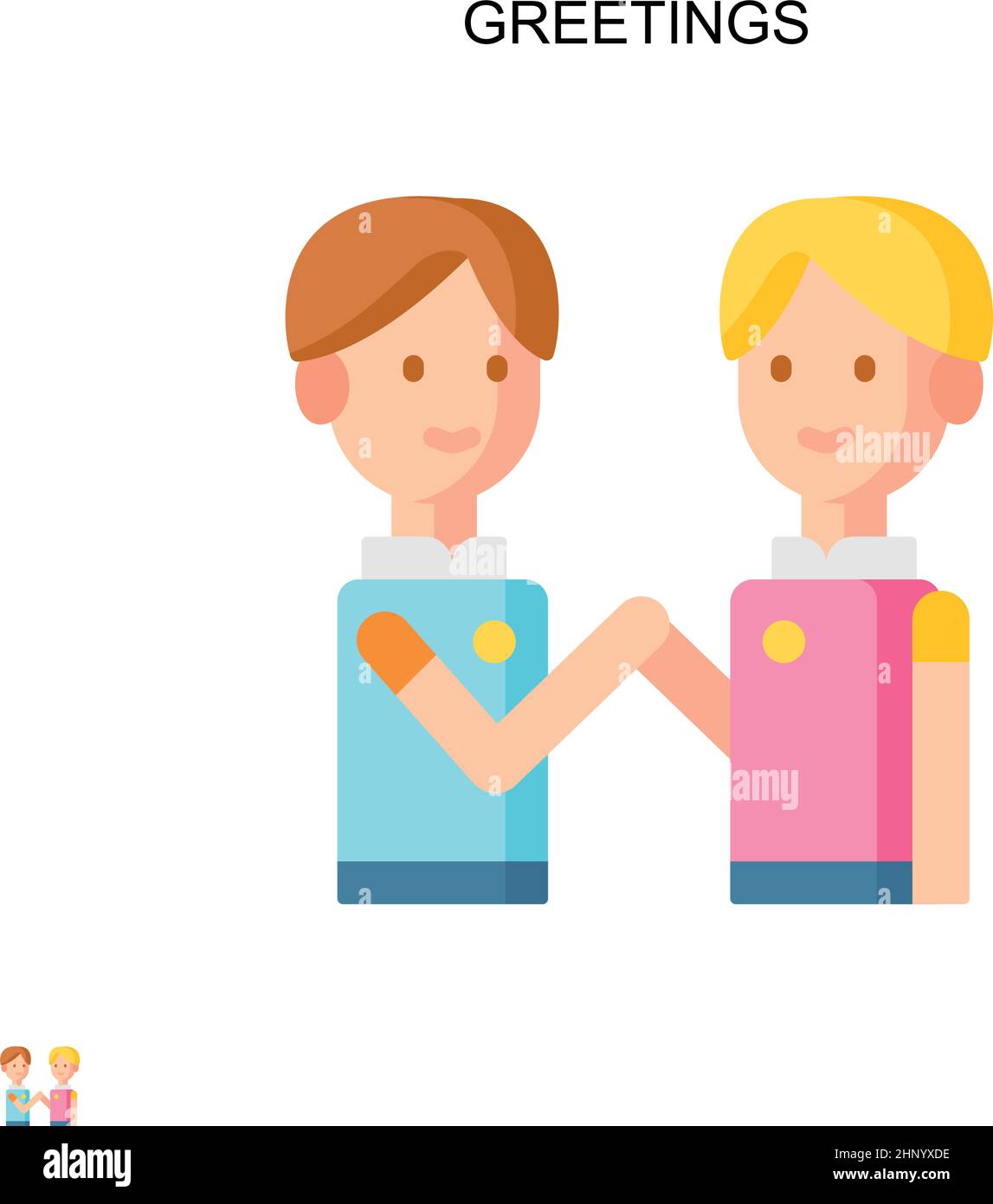 Greetings Simple vector icon. Illustration symbol design template for ...