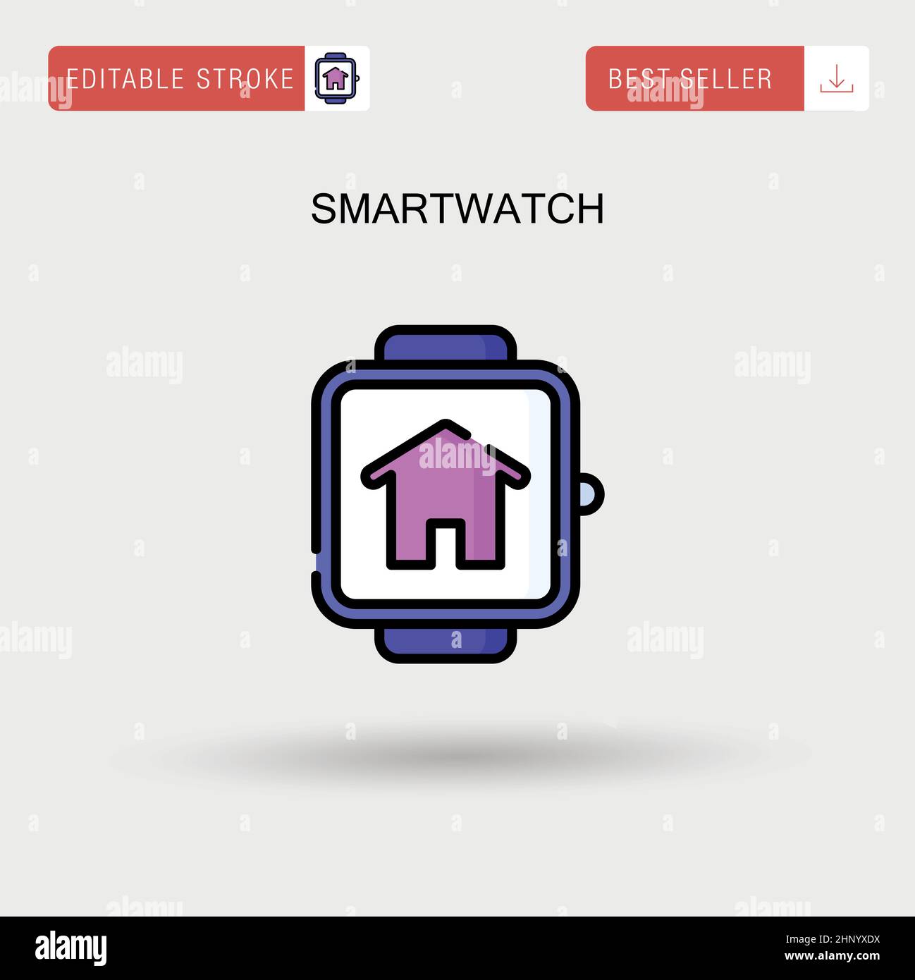 Smartwatch Simple vector icon Stock Vector Image & Art - Alamy