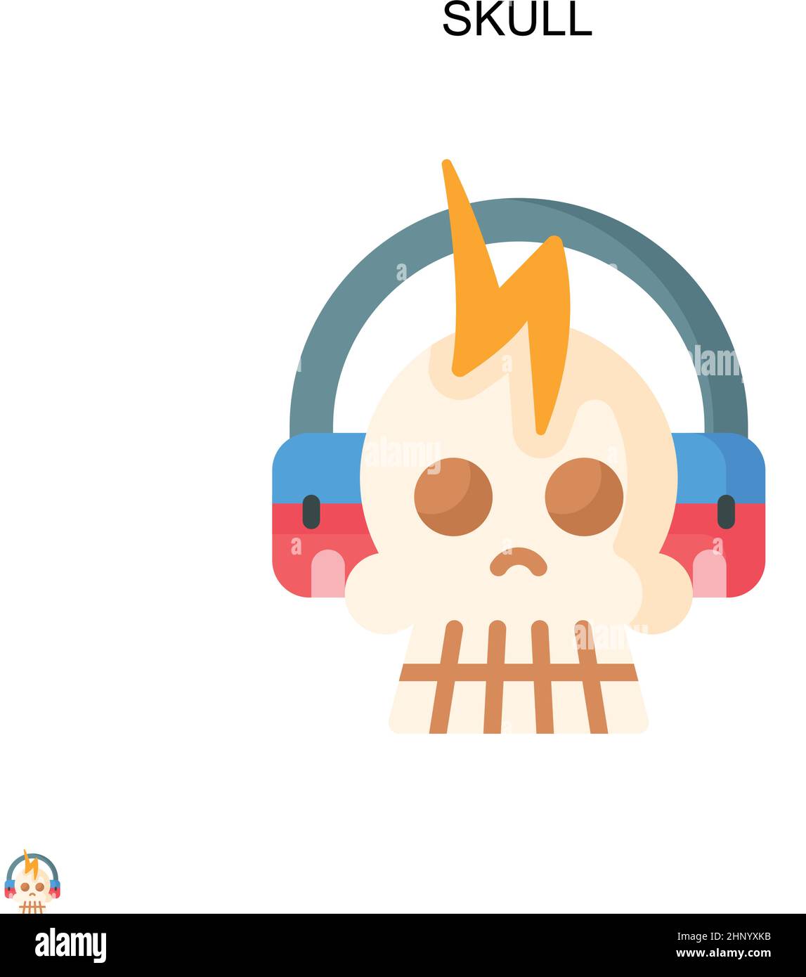 Skull Simple vector icon. Illustration symbol design template for web ...