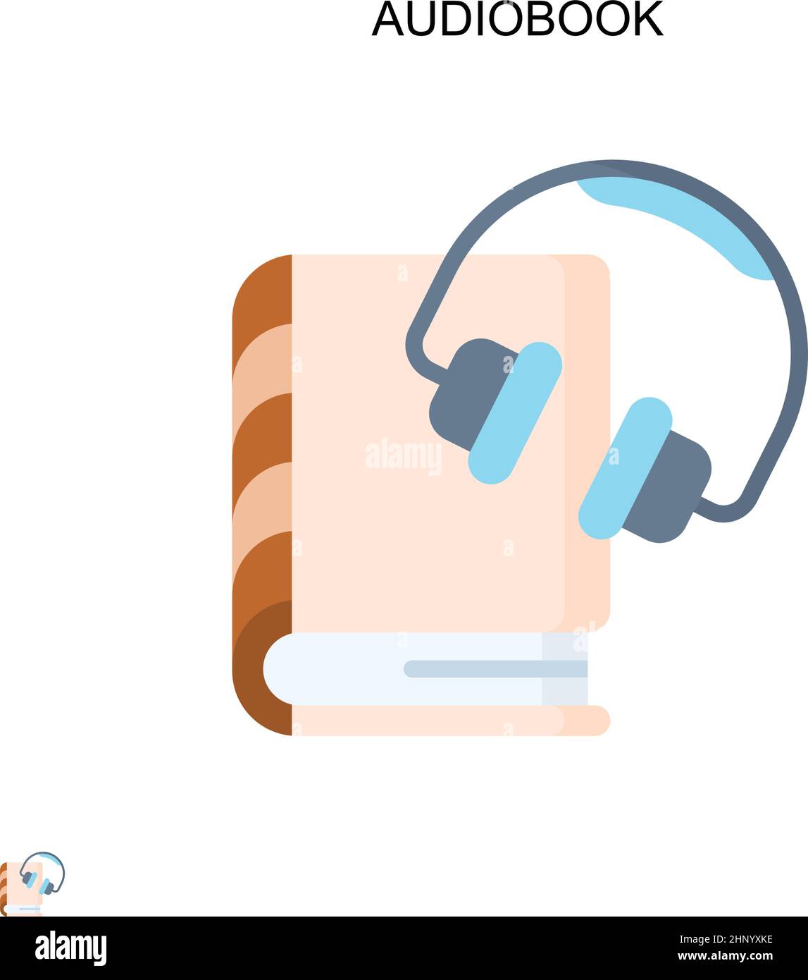 Audiobook Simple vector icon. Illustration symbol design template for ...