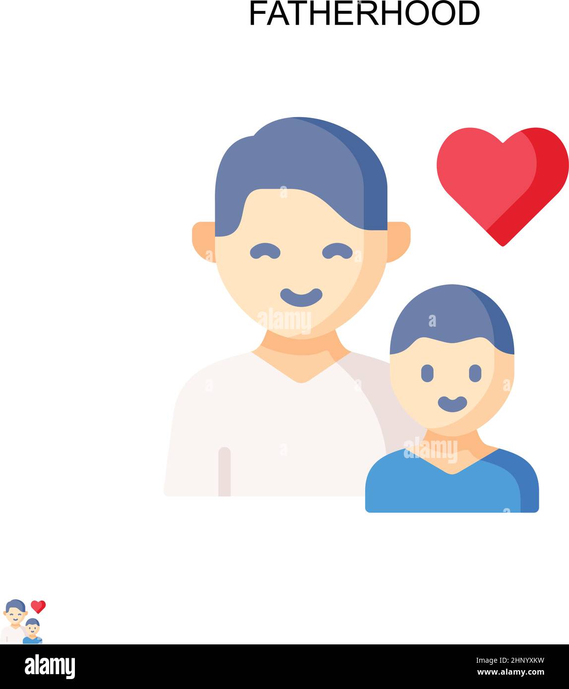 Fatherhood Simple vector icon. Illustration symbol design template for ...