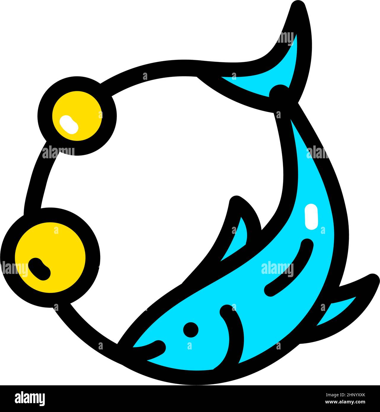 Fish oil flat icon. Vitamin omega 3 colored template. Drops and fish ...