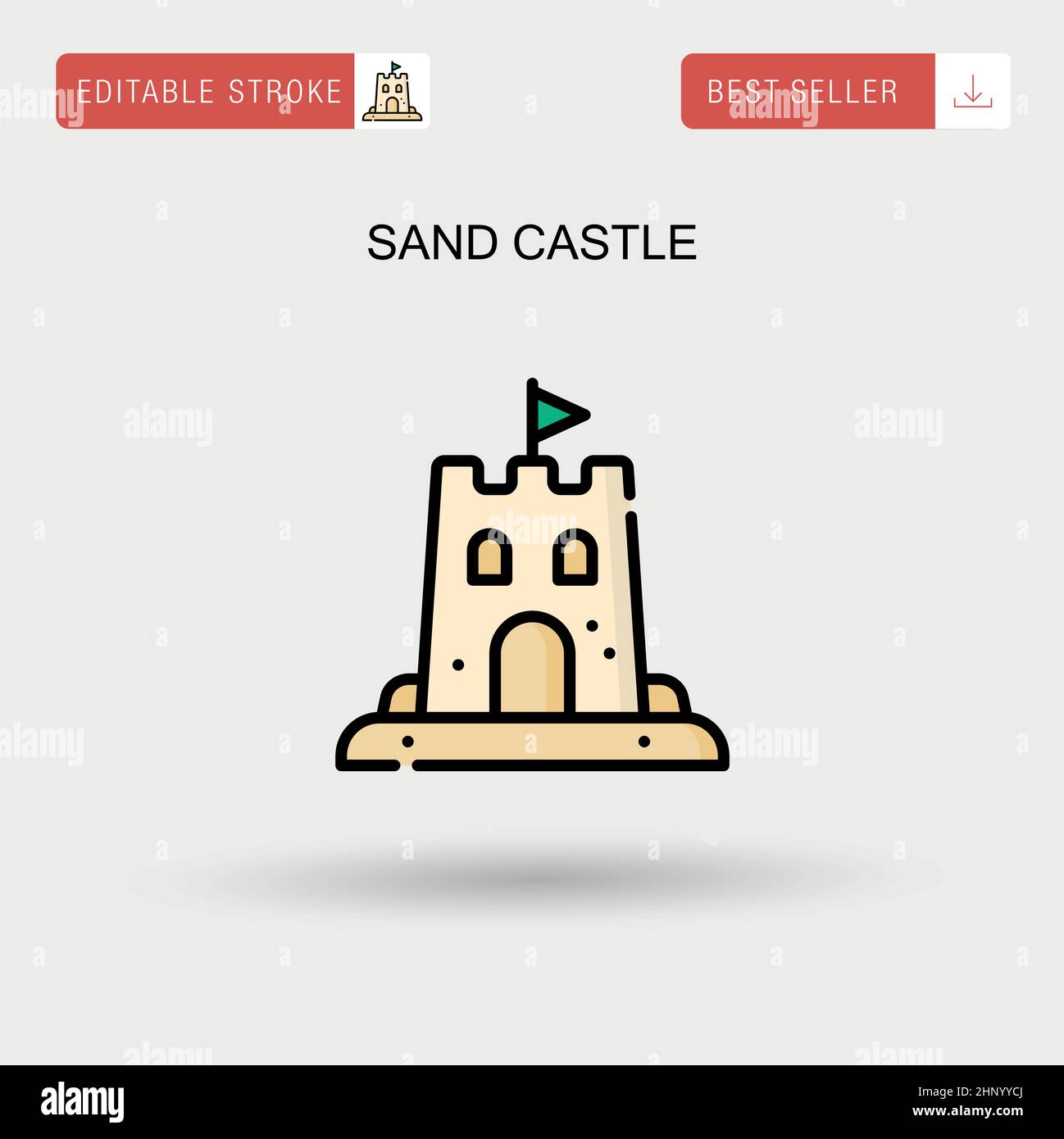 Sand castle Simple vector icon Stock Vector Image & Art - Alamy