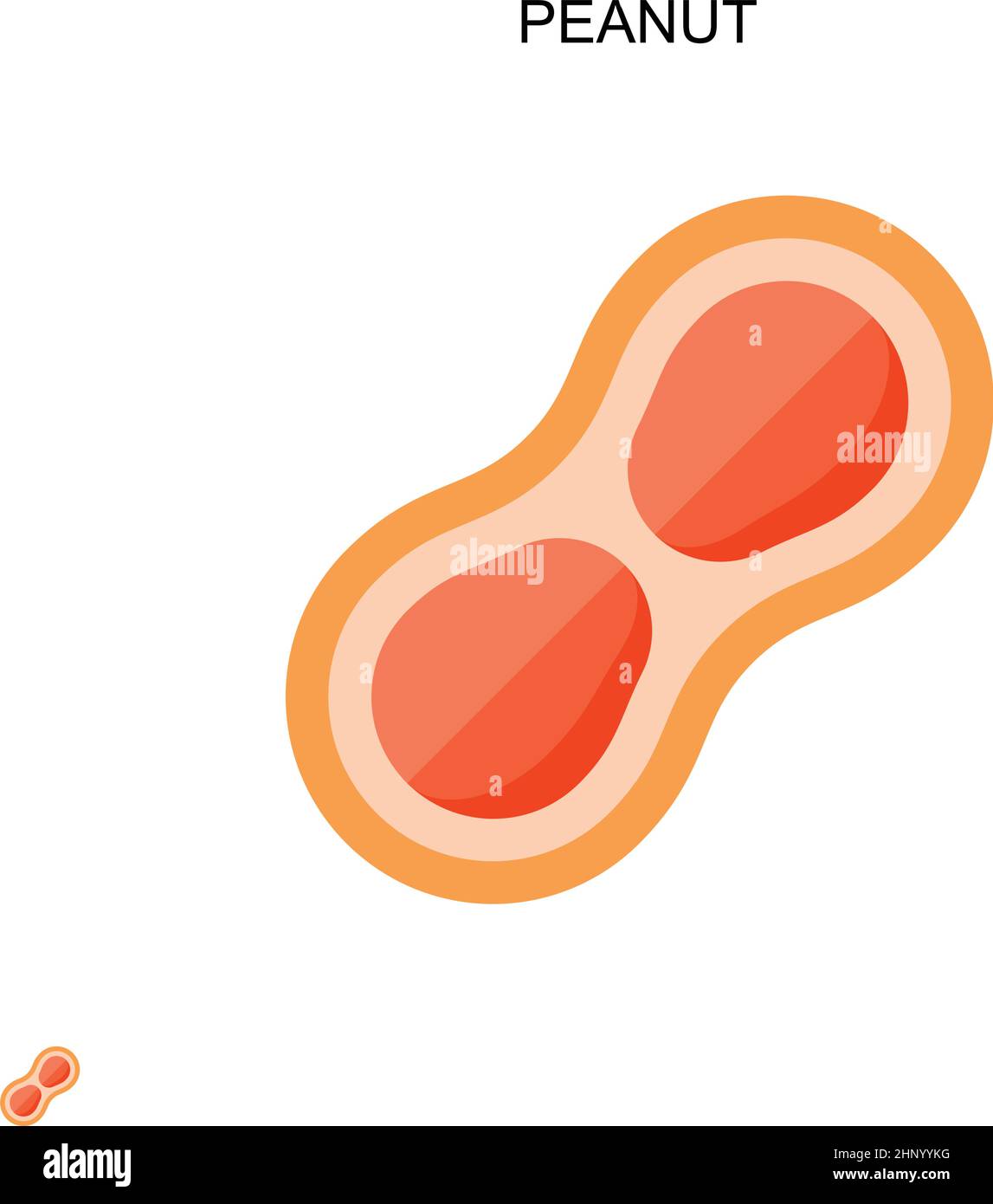 Peanut Simple vector icon. Illustration symbol design template for web ...